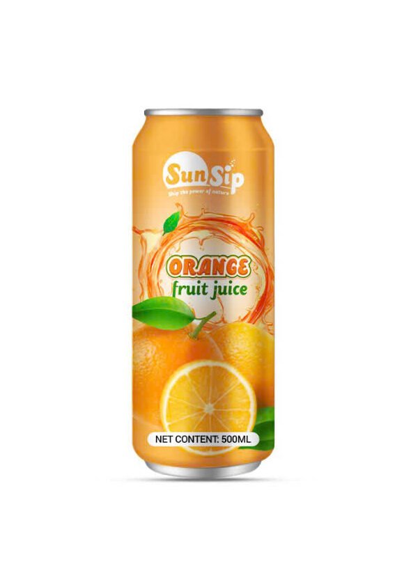 SUNSIP FRUIT JUICE with Orange - 500ml alu can - SunSip Beverages Viet Nam